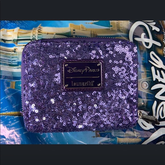 Loungefly | Other | Disney Loungefly Potion Purple Sequin Wallet | Poshmark